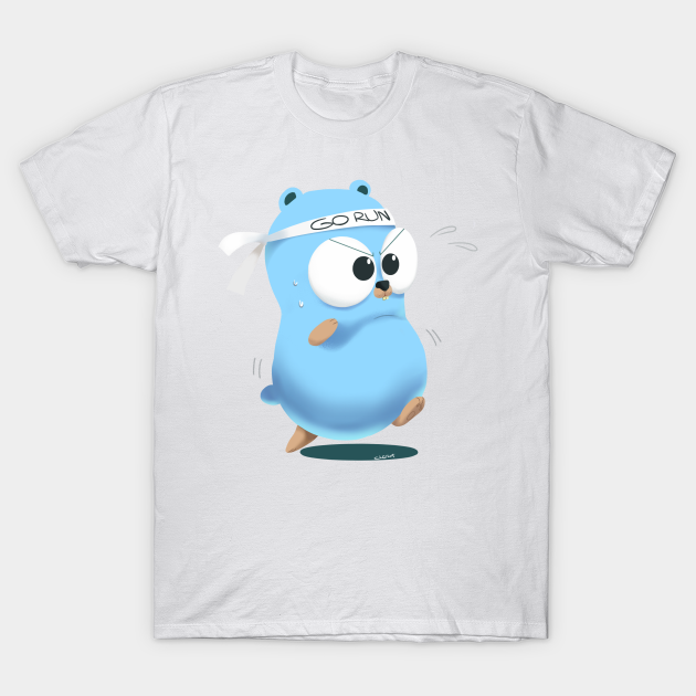 Golang Gopher Go Run - Golang - T-Shirt | TeePublic